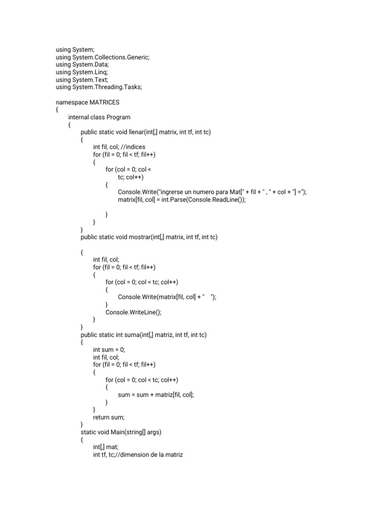 Matrices.17de Sep - Lab | PDF