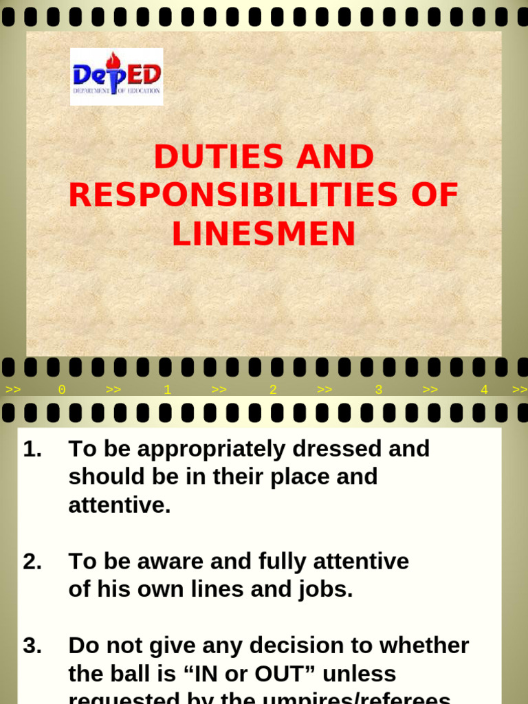 Linesmen Duties and Responsibilities | PDF