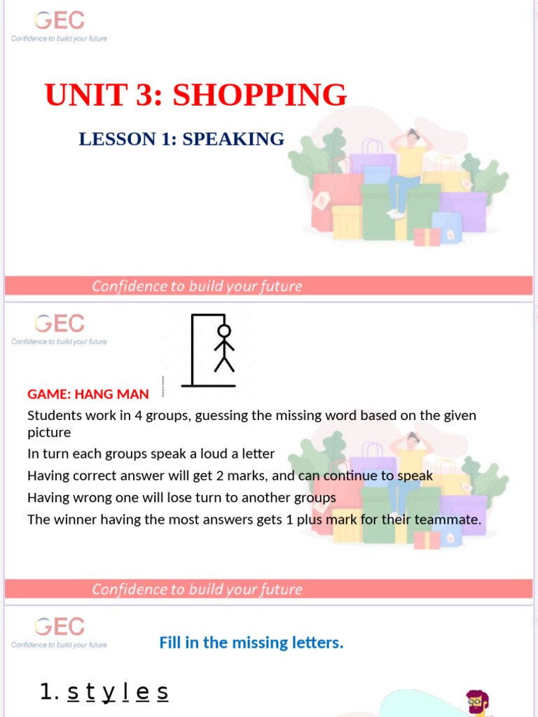 SPEAKING UNIT 3 | PDF