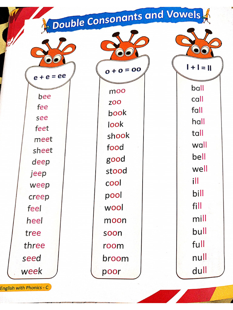 Double Consonants and Vowels | PDF