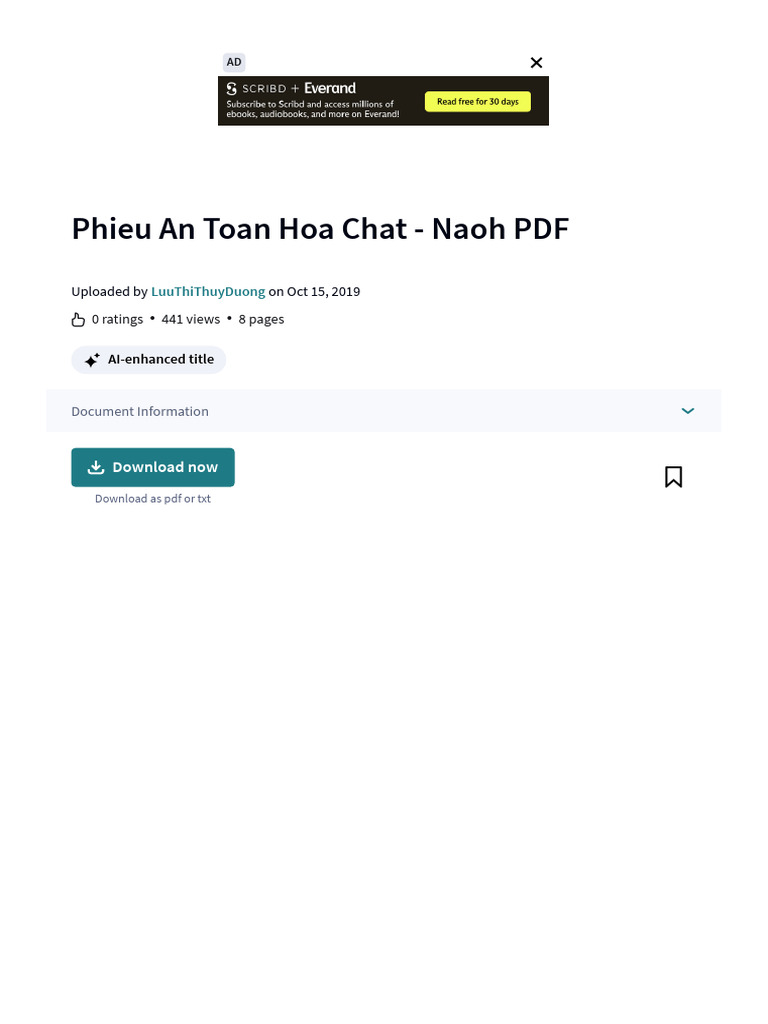 Phieu An Toan Hoa Chat - Naoh PDF - PDF | PDF
