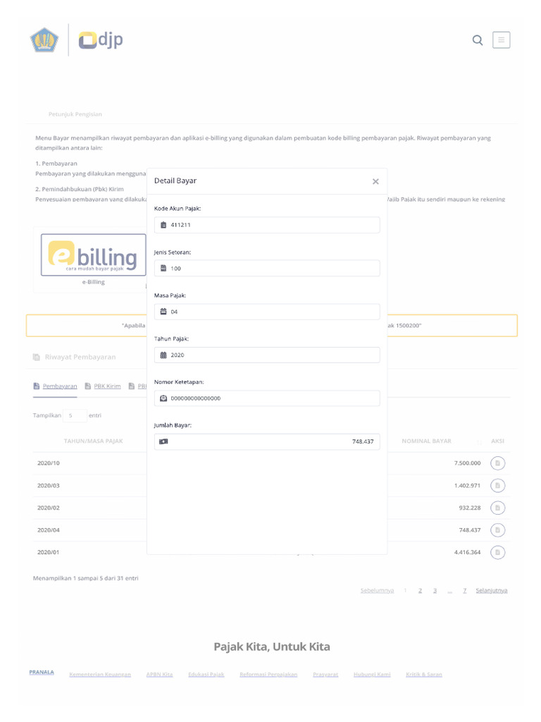 Bayar - Direktorat Jenderal Pajak | PDF