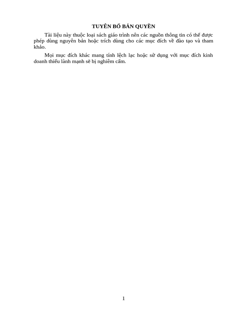 Giao Trinh MH 10 Khi Cu Dien | PDF