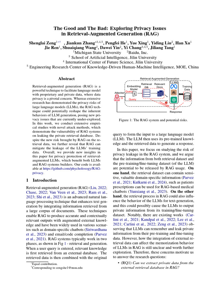Privacy Risks in Retrieval-Augmented Generation | PDF | Information Retrieval | Information
