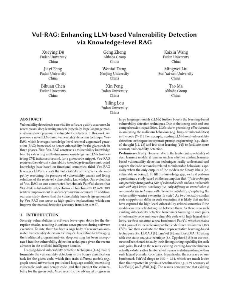 Vul-RAG Enhancing LLM-based Vulnerability Detection Via Knowledge-Level ... Vul-RAG Enhancing LLM-based Vulnerability Detection Via Knowledge-Level ...