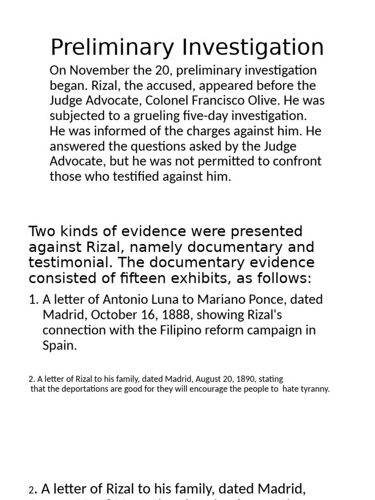 Preliminary Investigation | PDF | Social Science | History