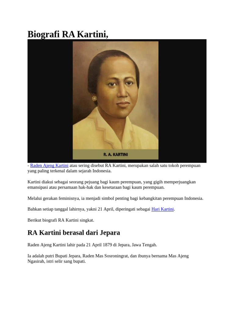 Biografi RA Kartini | PDF