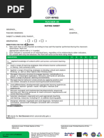 COT-RPMS Rating Sheet For T I-III For Sy 2024-2025 | PDF