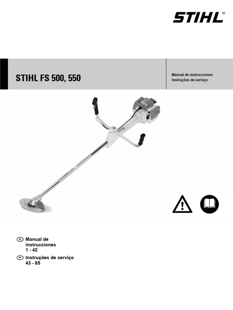 Manual de Instrucciones STIHL FS 500/550 | PDF | Herramientas | Motores