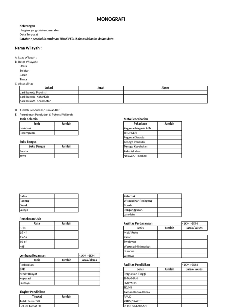 Instrumen - 1 - Social Mapping | PDF