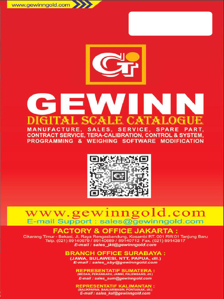 Katalog Timbangan Digital Gewinn Scale | PDF