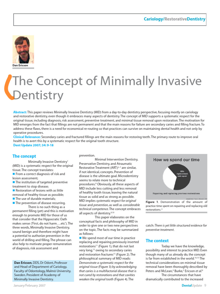 Minimally Invasive Dentistry Insights | PDF | Dentistry | Human Tooth
