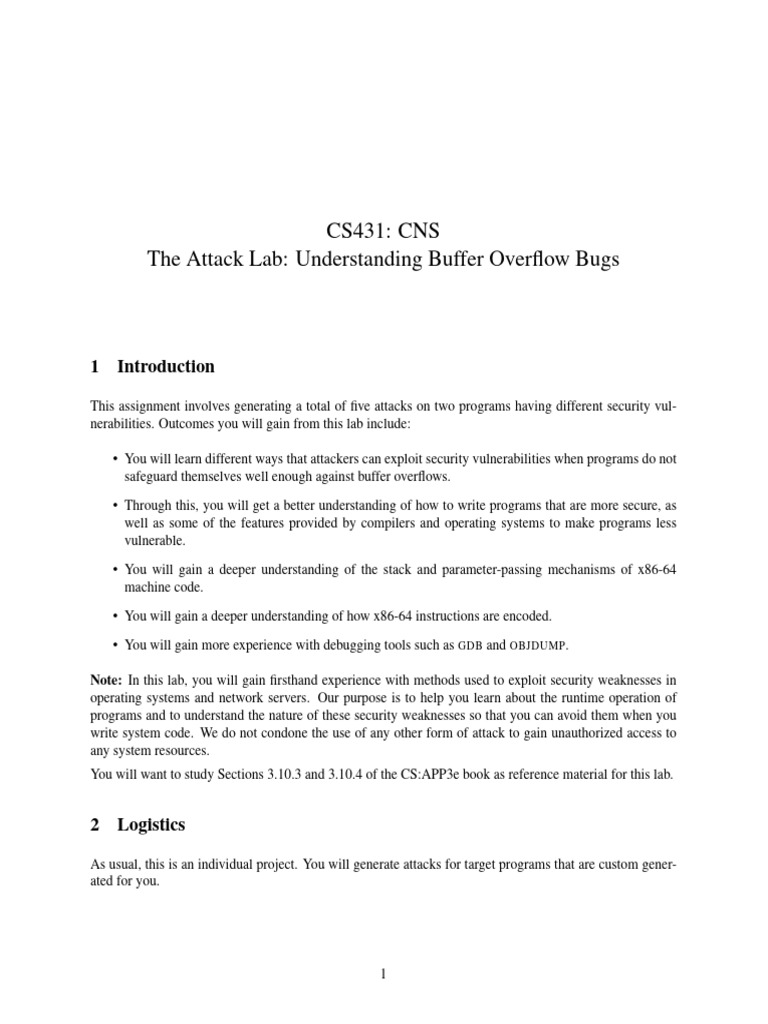 Attack Lab | PDF | String (Computer Science) | Assembly Language