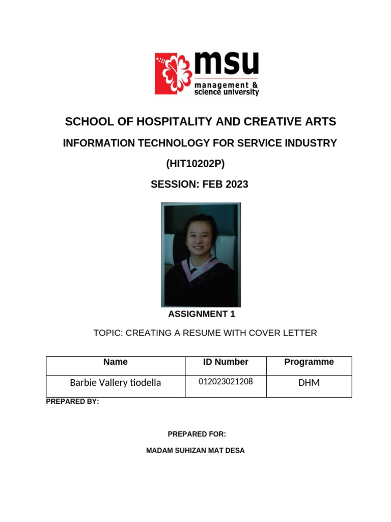 assignment resume | PDF