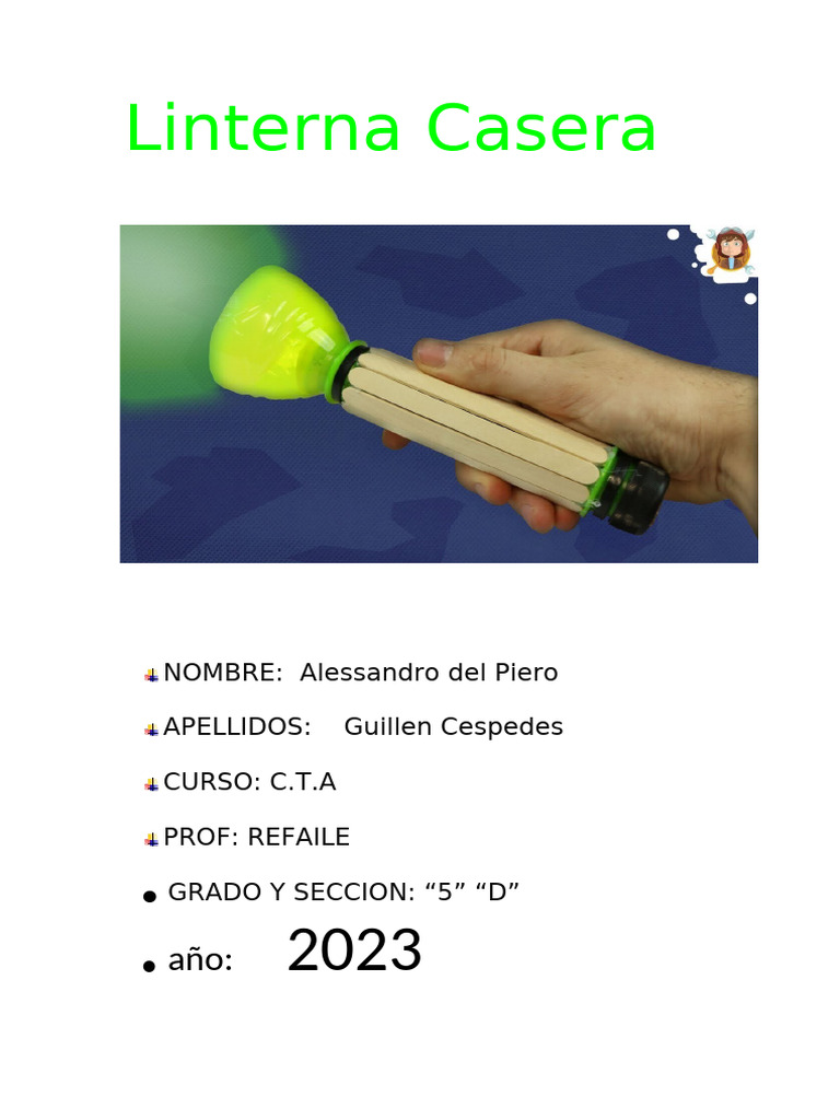 Linterna Casera Económica y Ecológica | PDF | Aislador (Electricidad ...