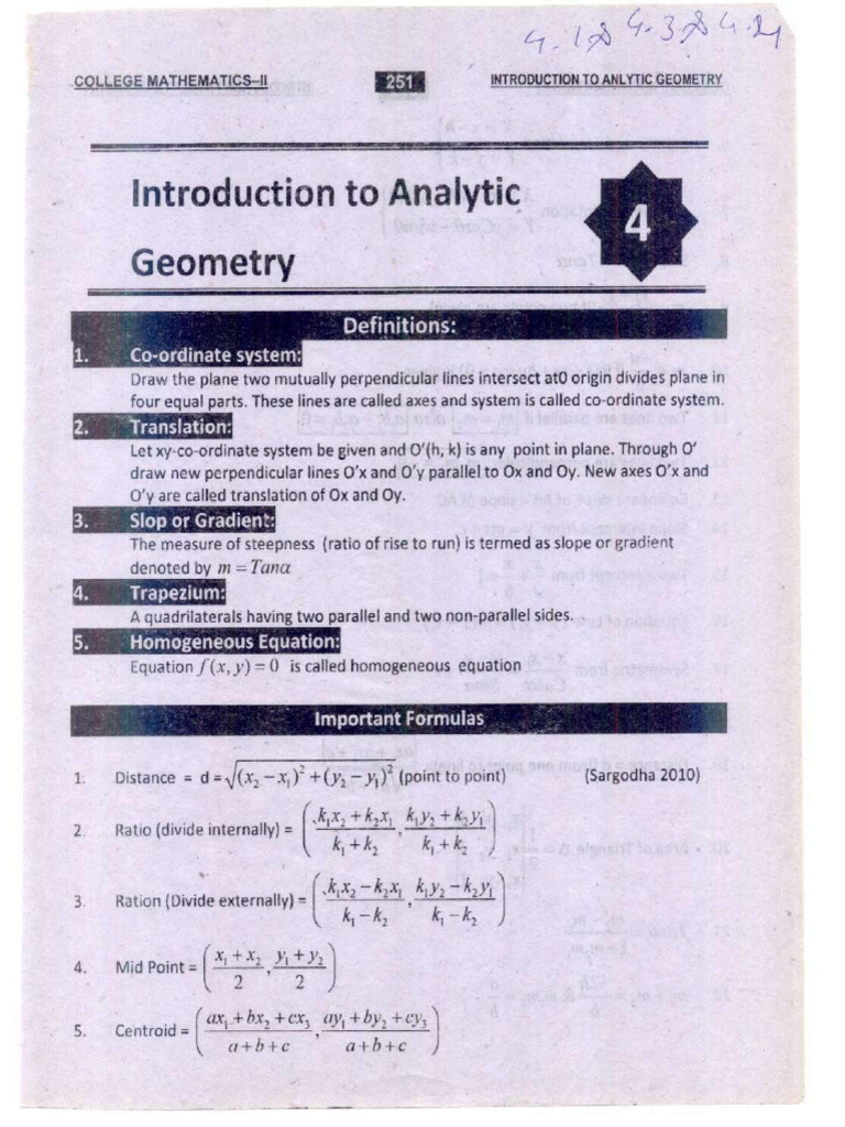 12th College Mathematics CHAPTER 4 | PDF