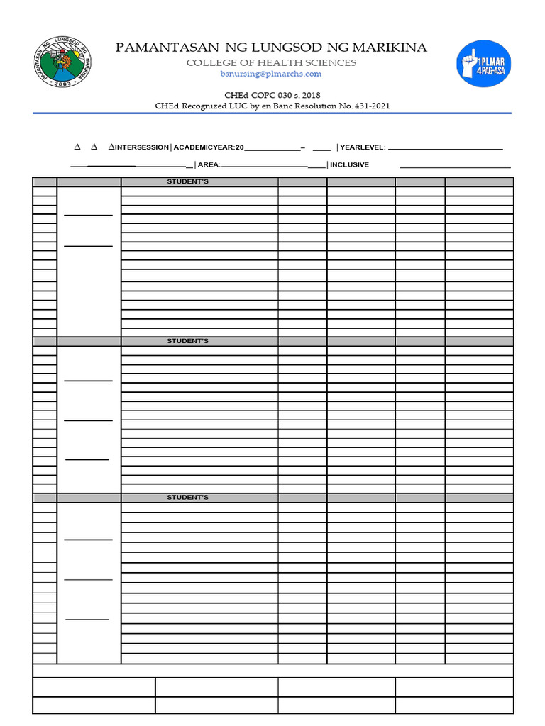 Updated RLE Attendance | PDF | Science & Mathematics