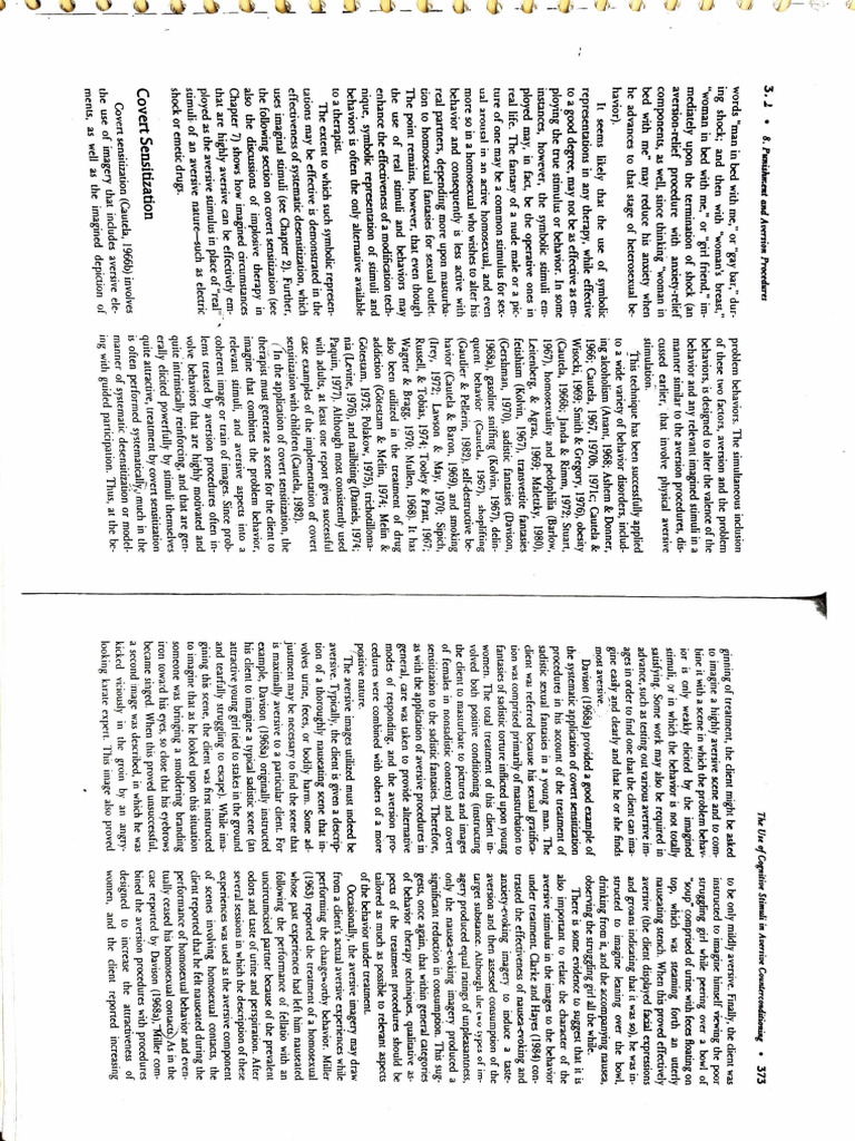 Covert Sensitization | PDF | Psychology | Psychological Concepts