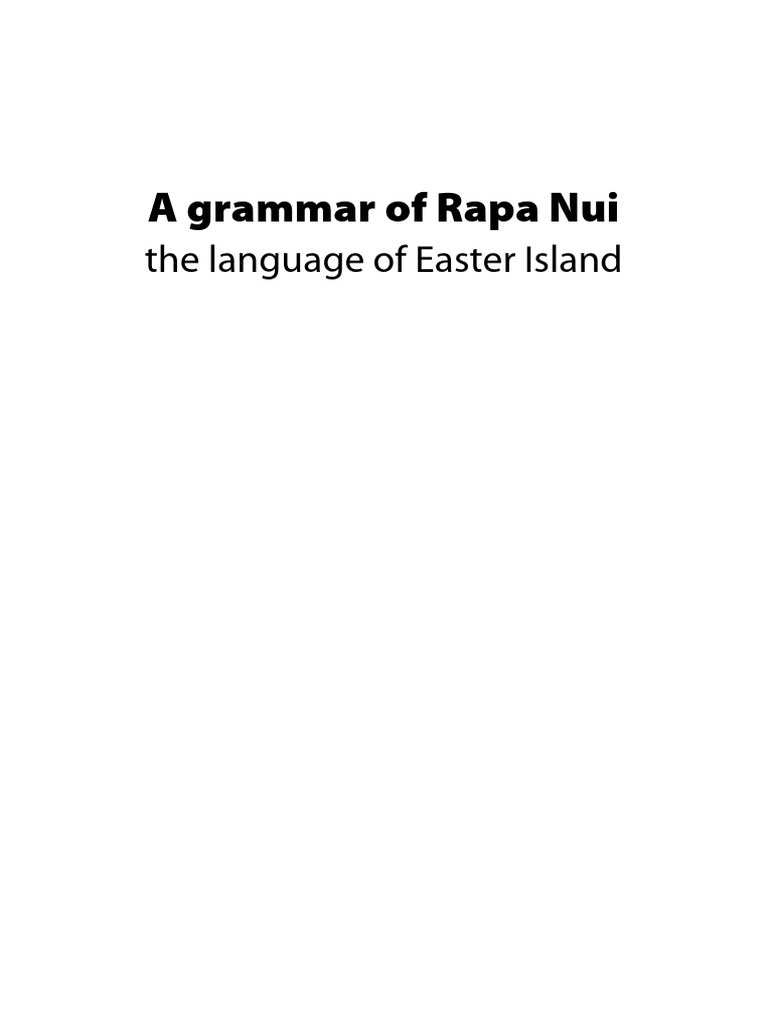 Gramática Rapa Nui | PDF | Clause | Noun