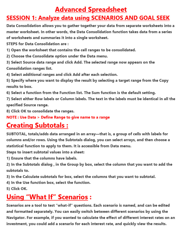 Advanced Spreadsheet Pdf Spreadsheet Hyperlink