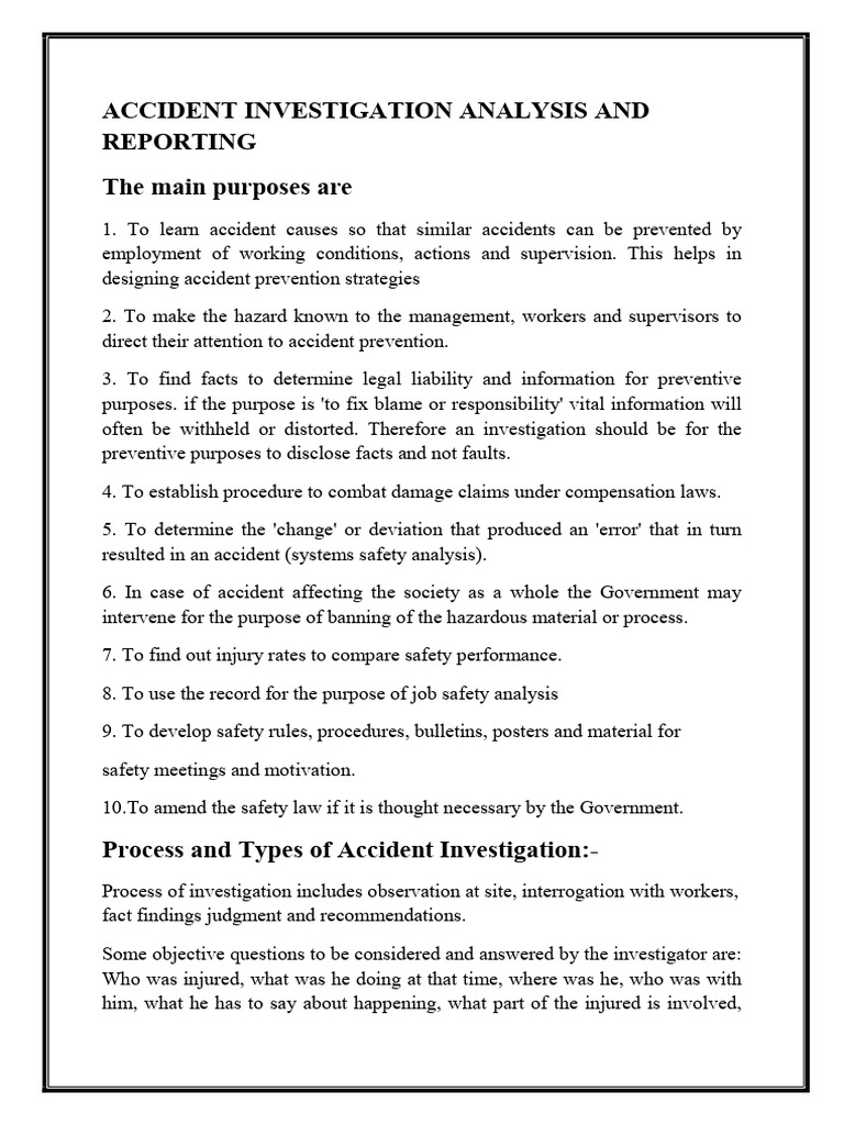 Accident Analysis | PDF | Safety