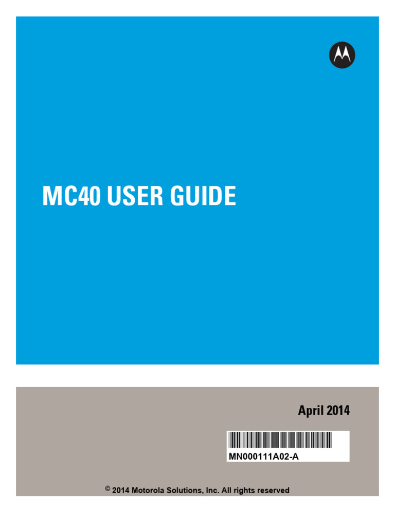 mc40 4x1 User Guide | PDF | Bluetooth | Trademark