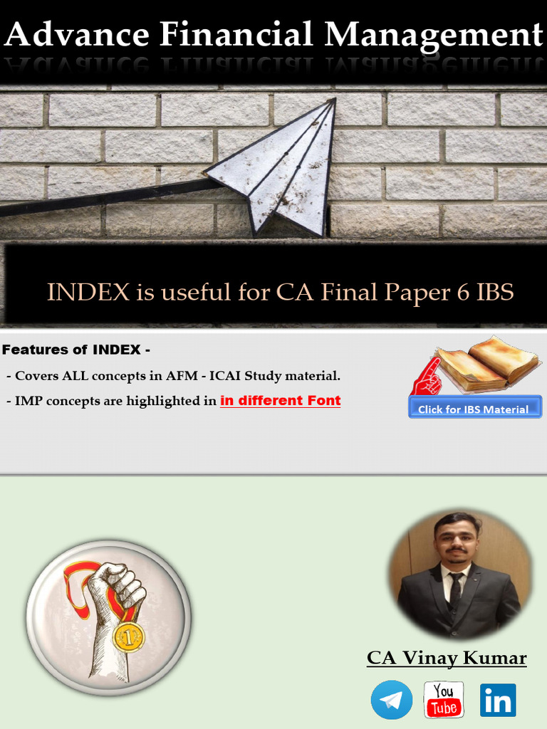 AFM Concept - Topicwise (A-Z) Index | PDF | Valuation (Finance) | Discounted Cash Flow