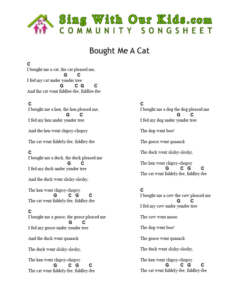 Bought Me A Cat | PDF