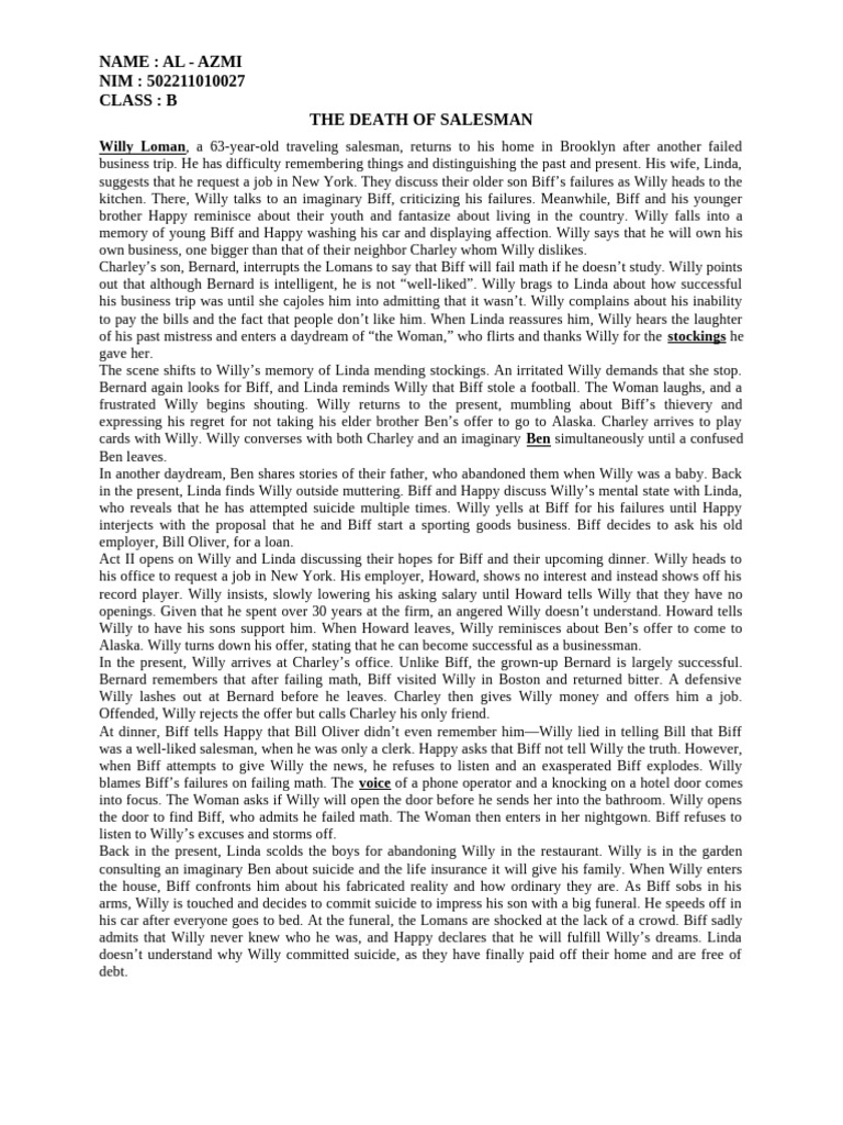 The Death of Salesman | PDF