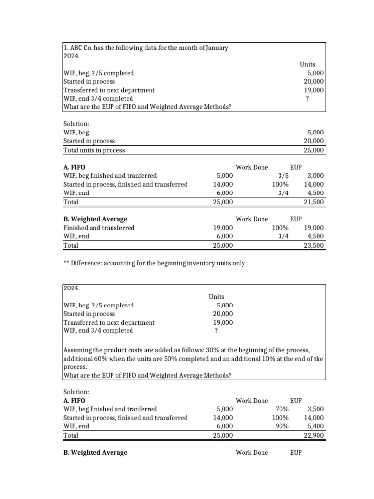 Process Costing Illustration 1 | PDF | Inventory | Logistics