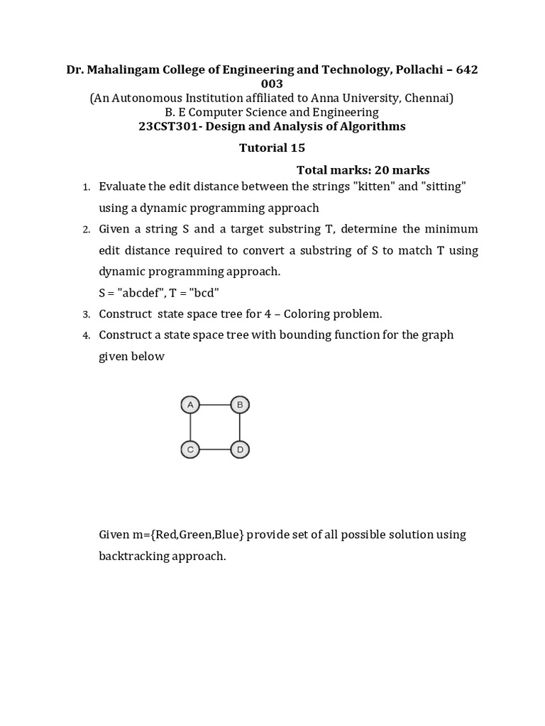 Tutorial 15 | PDF | Teaching Methods & Materials