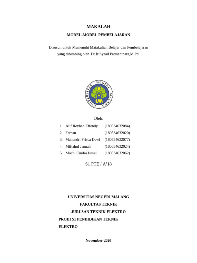 Model Pembelajaran | PDF