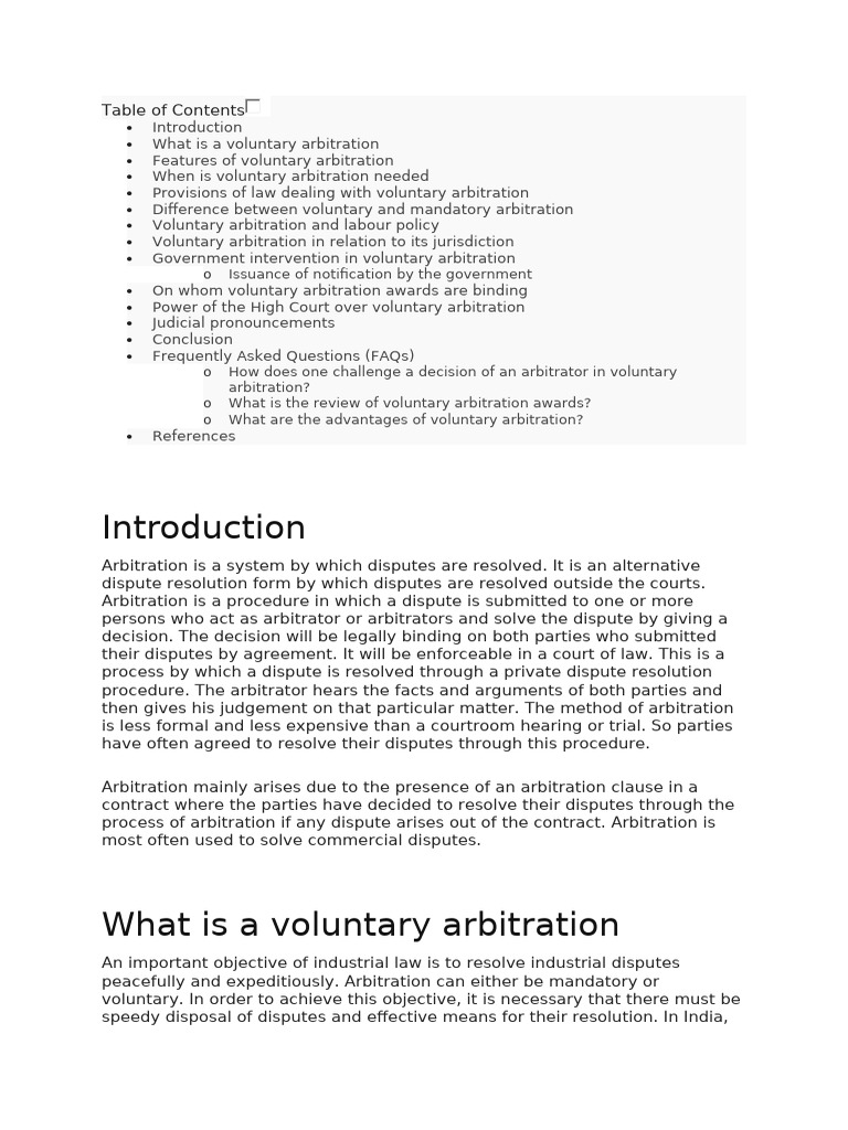 Voluntary Arbitration Guide | PDF | Arbitration | Arbitration Clause