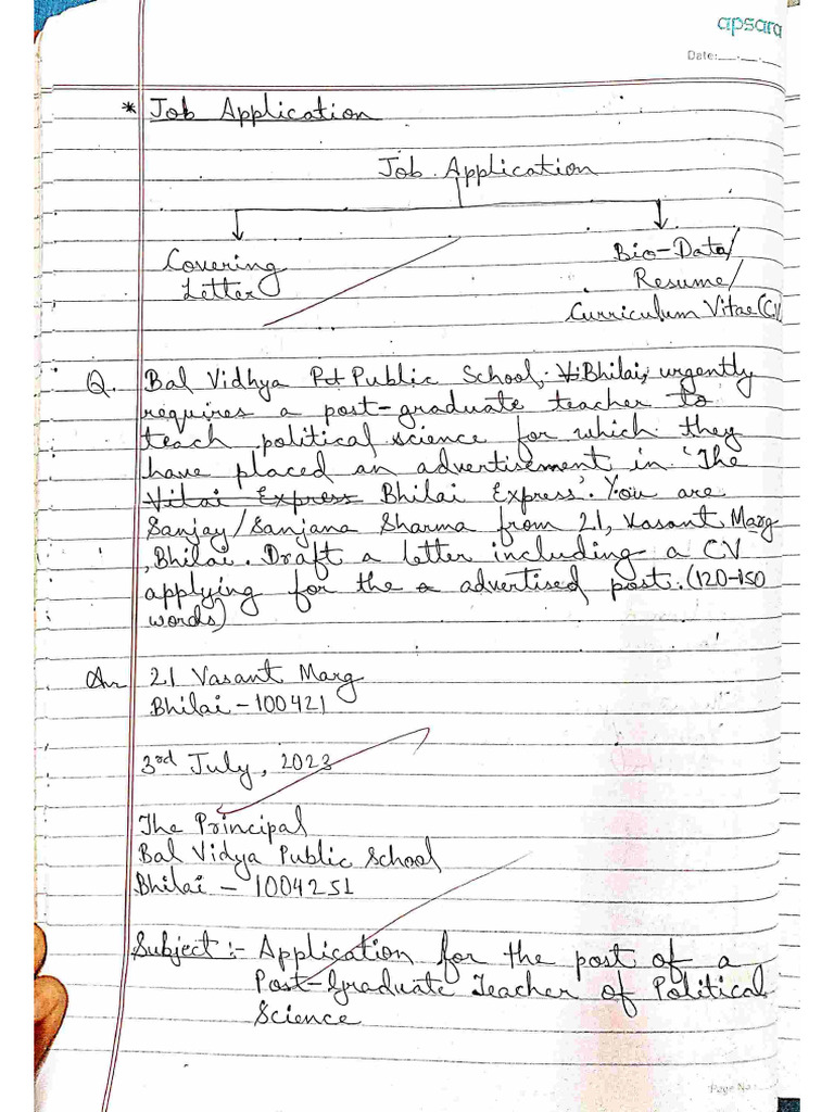 Job Application Format | PDF