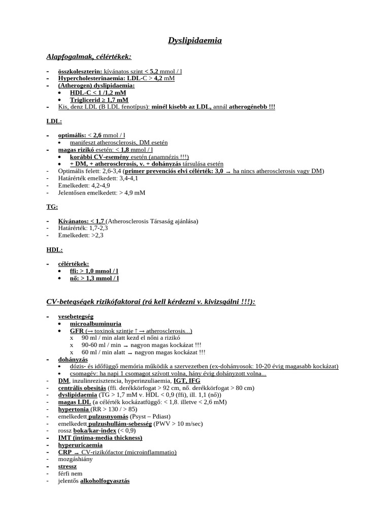 Dyslipidaemia | PDF