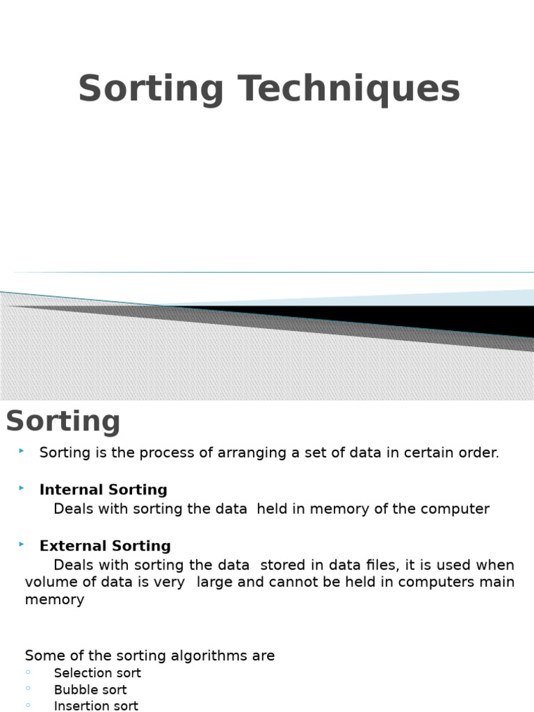 05 - DS - Sorting-1 | PDF | Algorithms And Data Structures | Algorithms 05 - DS - Sorting-1 | PDF | Algorithms And Data Structures | Algorithms