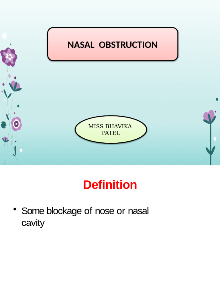 Nasal Obstruction Causes & Treatments | PDF | Wellness