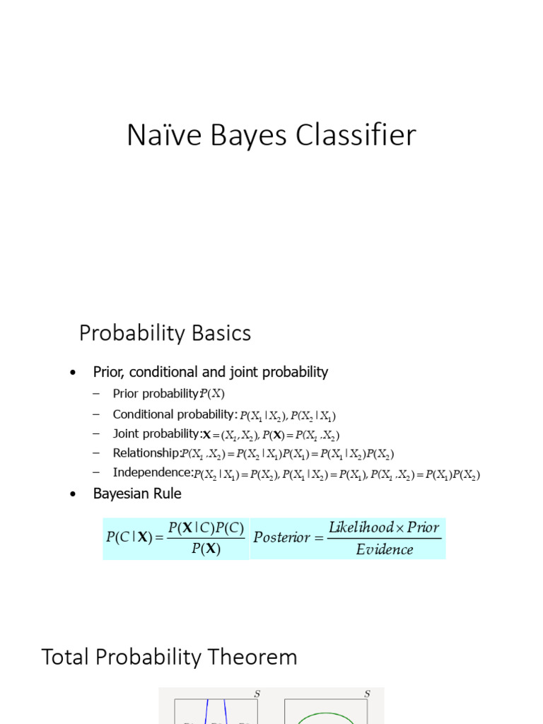 L1 - Naïve Bayes Classifier | PDF | Applied Mathematics | Mathematical And Quantitative Methods ...