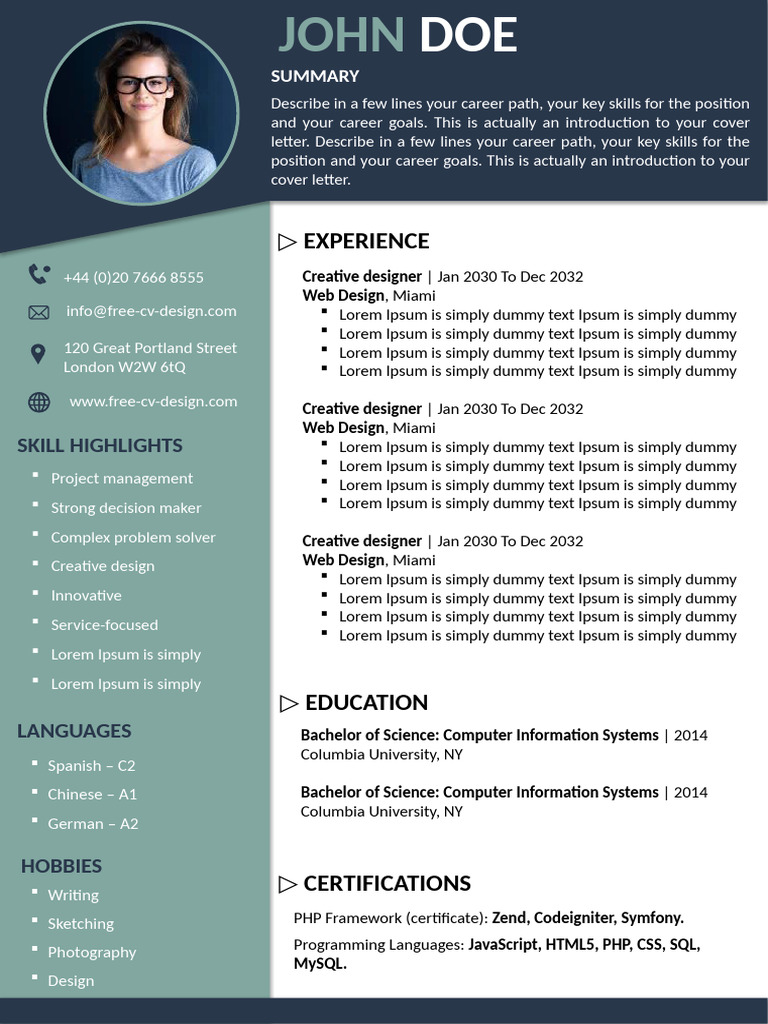 Free CV Design - Com Cv9 A4 | PDF | Software Engineering | Software ...