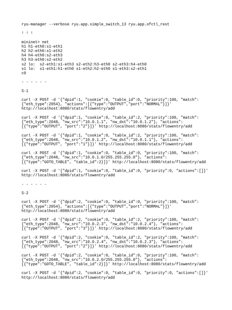 Ryu-Manager - Verbose Ryu - App.simpl | PDF