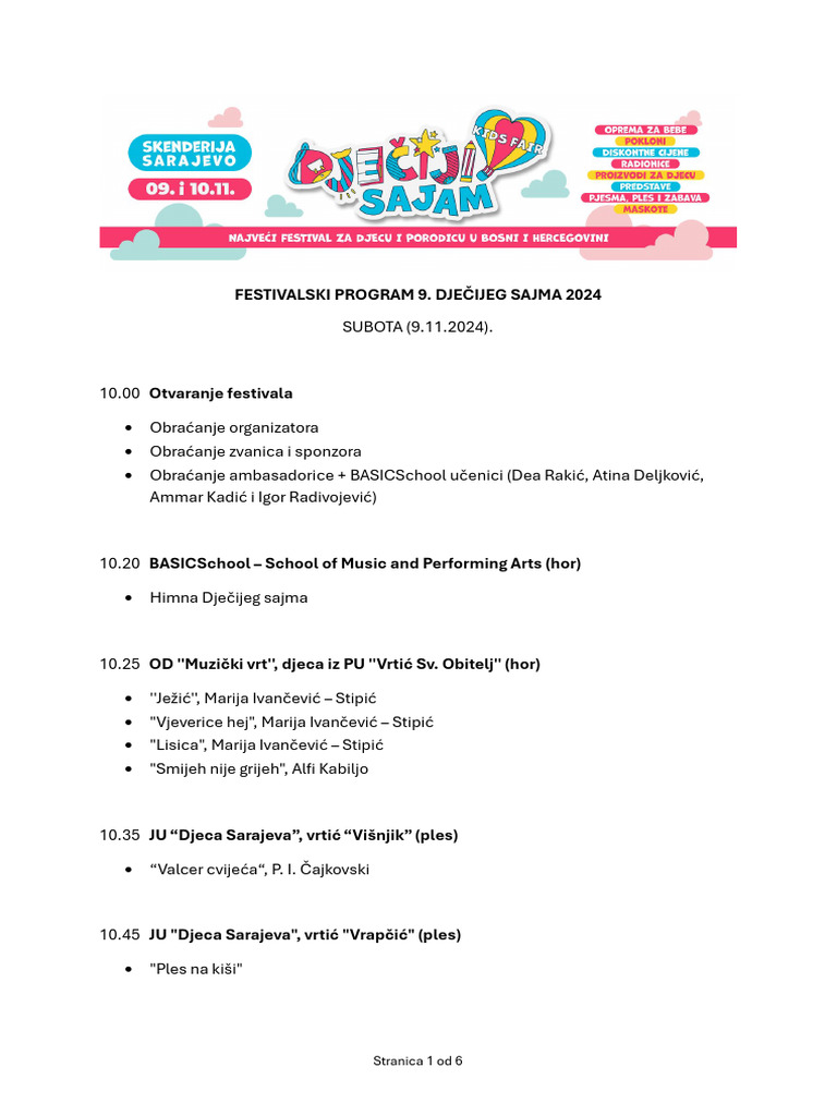 DS 2024 Festivalski Program - Sve | PDF