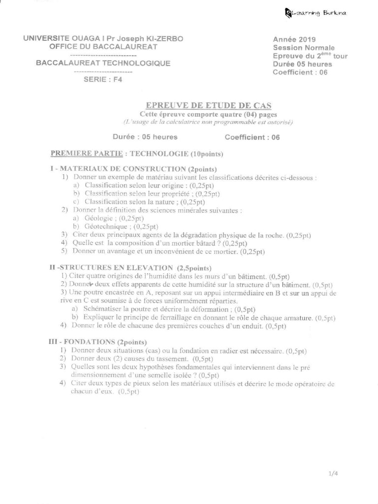 259 Bac2019 2ndtour f4 Etudescas 2 | PDF