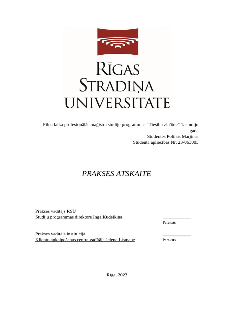 Prakse Titullapa | PDF