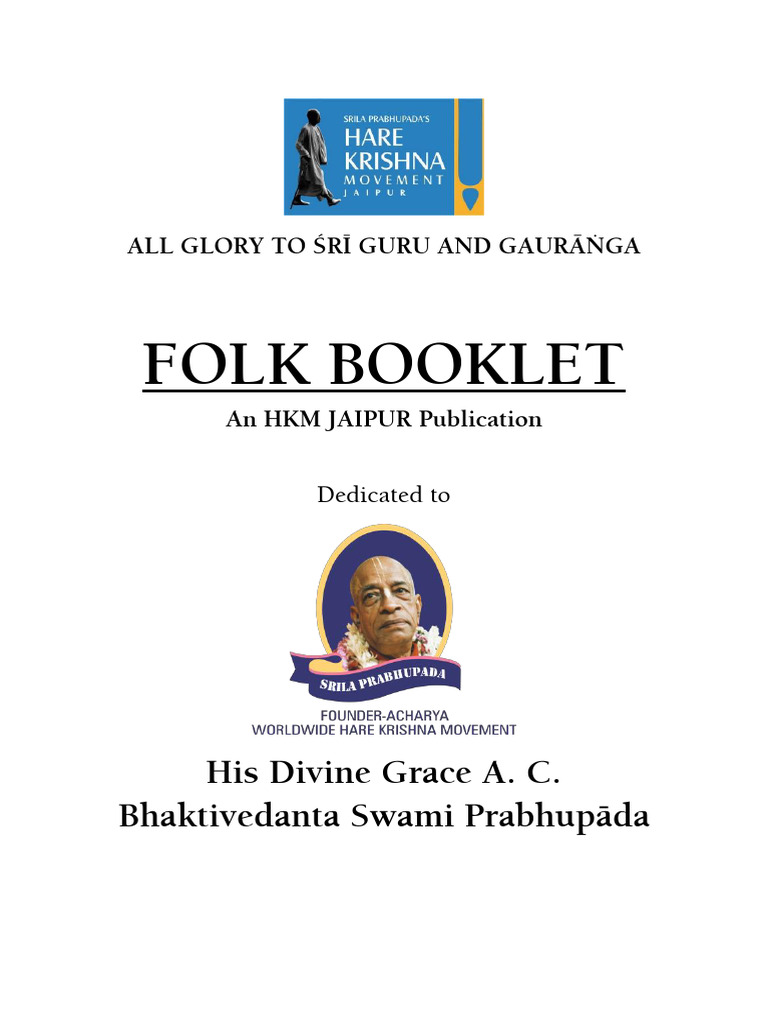 Folk Booklet of Hare Krishna Prayers | PDF