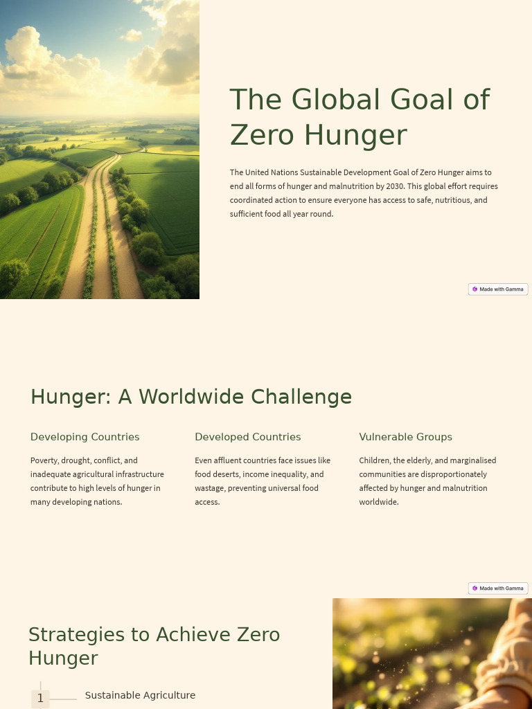 The Global Goal of Zero Hunger | PDF | Social Science