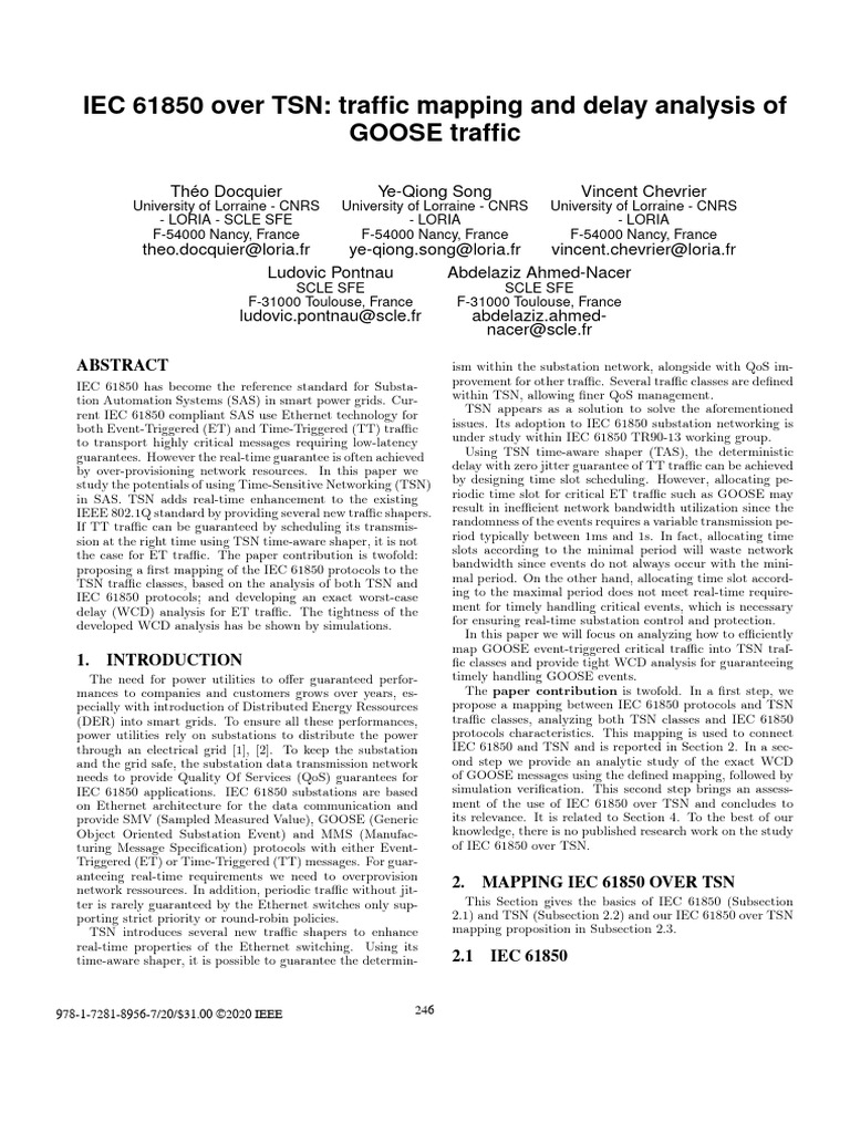 IEC_61850_over_TSN_traffic_mapping_and_delay_analysis_of_GOOSE_traffic ... IEC_61850_over_TSN_traffic_mapping_and_delay_analysis_of_GOOSE_traffic ...