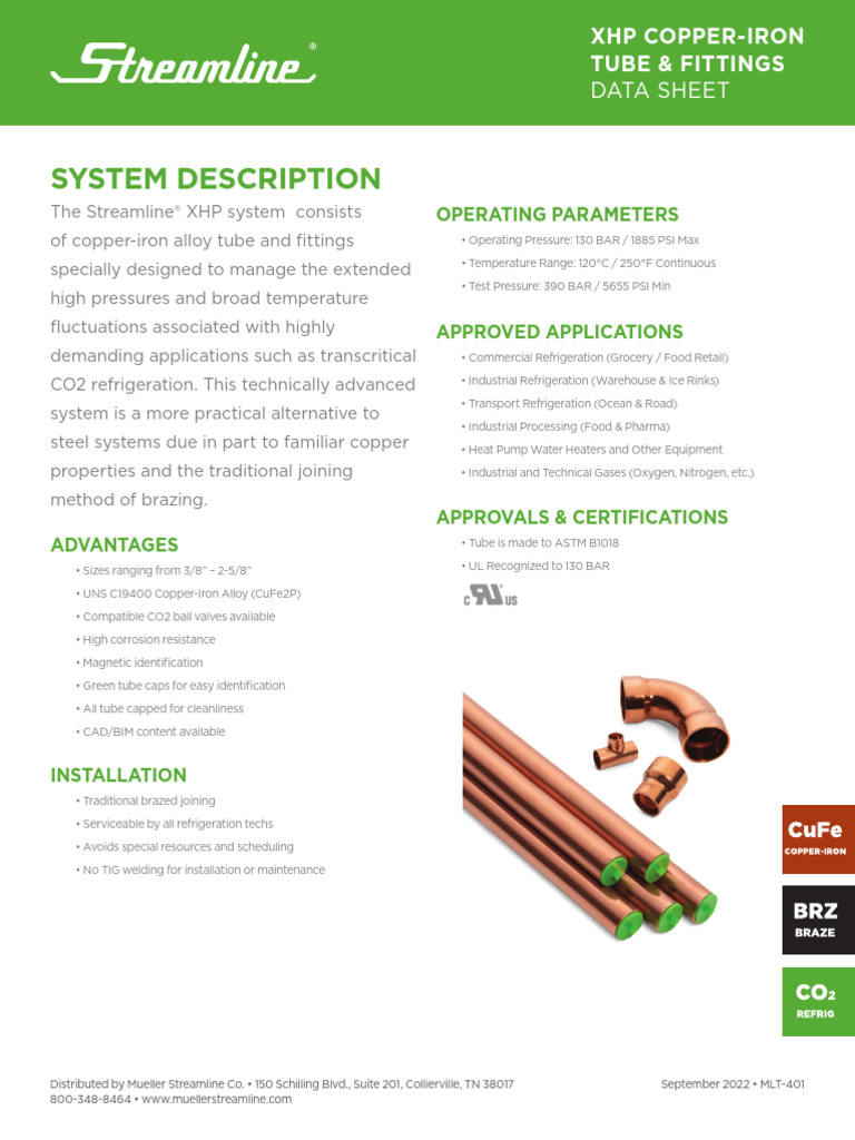 XHP-Data-Sheet - 8 18 22 | PDF | Refrigeration | Industrial Processes