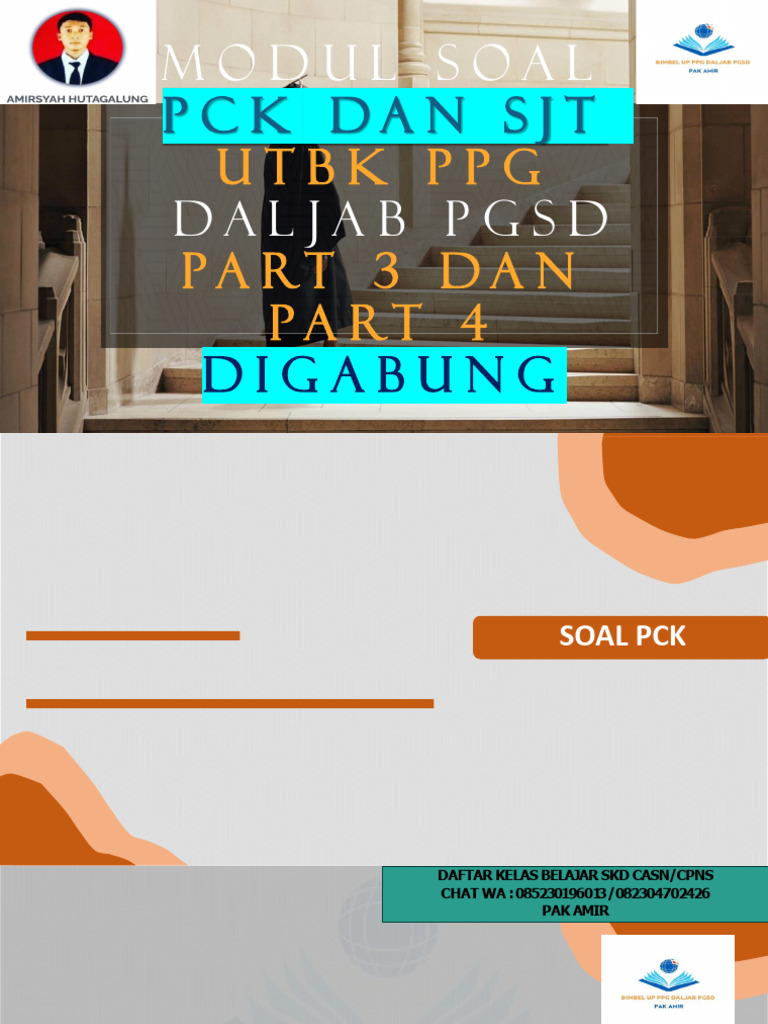 3.4.. Modul Soal PCK SJT Part 3 Dan Part 4 Digabung Utbk PPG Daljab PGSD Guru Kelas | PDF