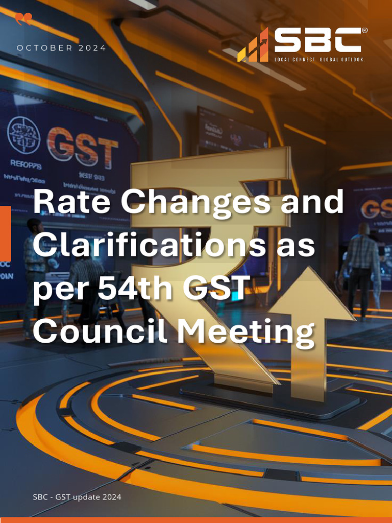 SBC GST Update GST Rate Changes and Clarifications Post 54th GST Counil ...