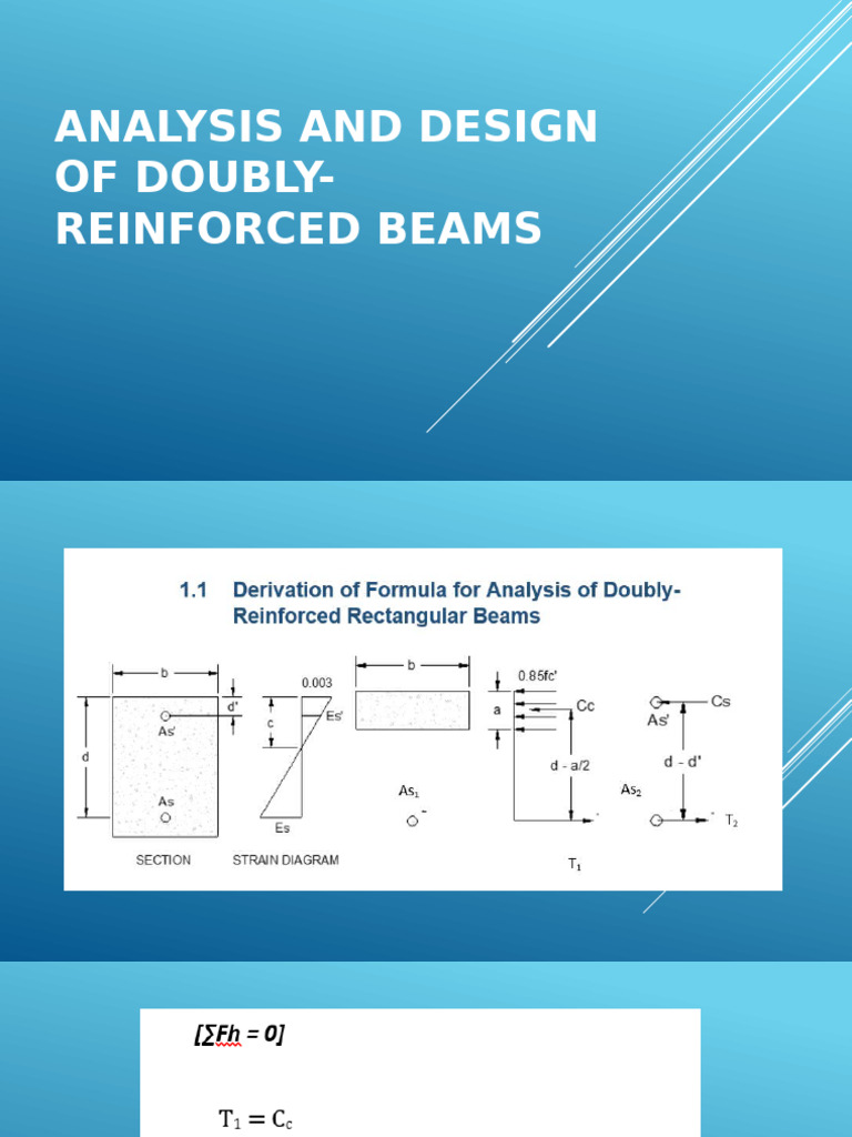 Analysis and Design of Doubly-Reinforced Beams | PDF